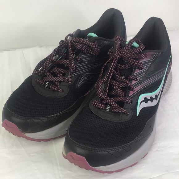 Saucony | Shoes | Saucony Cohesion Tr5 Black Grey Purple Women 1 Trail ...